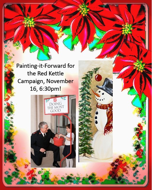 Painting It Forward for The Red Kettle Campaign! - Pinot's Palette
