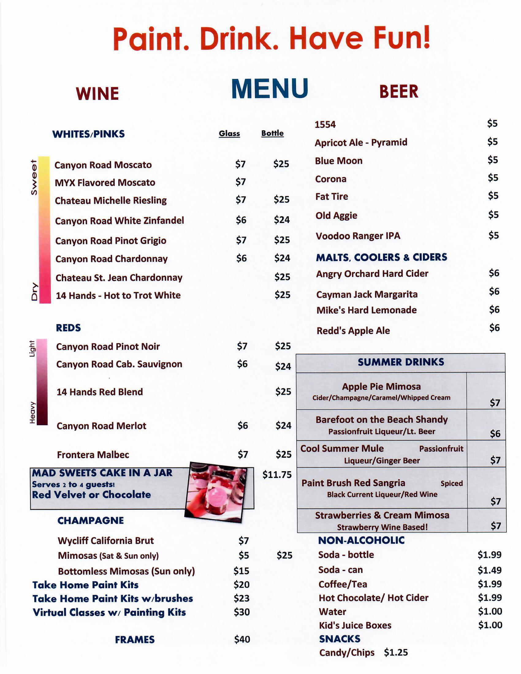 Summer Bar Menu! - Pinot's Palette