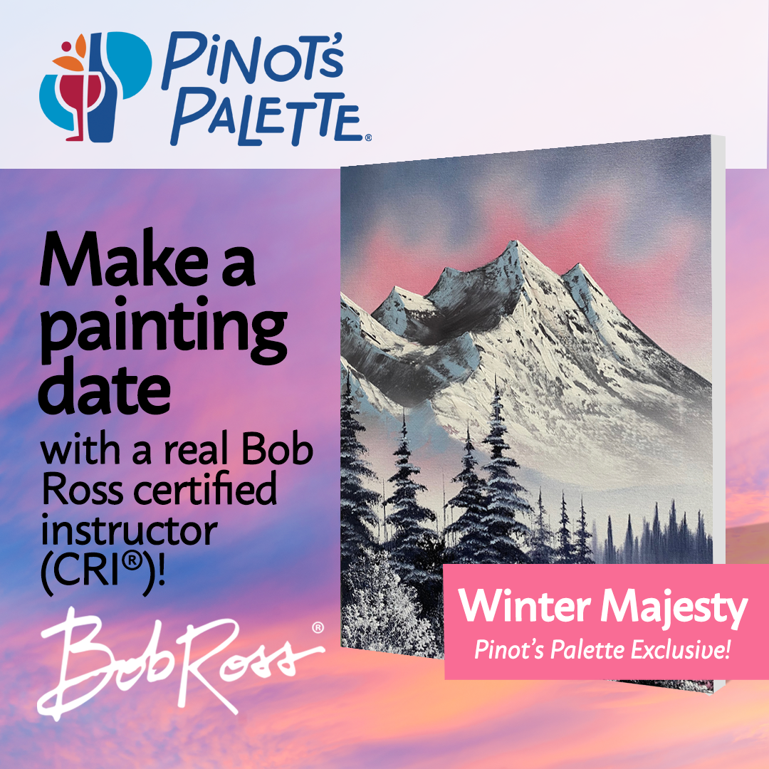 Paint Like Bob Ross Winter Majesty - Pinot's Palette
