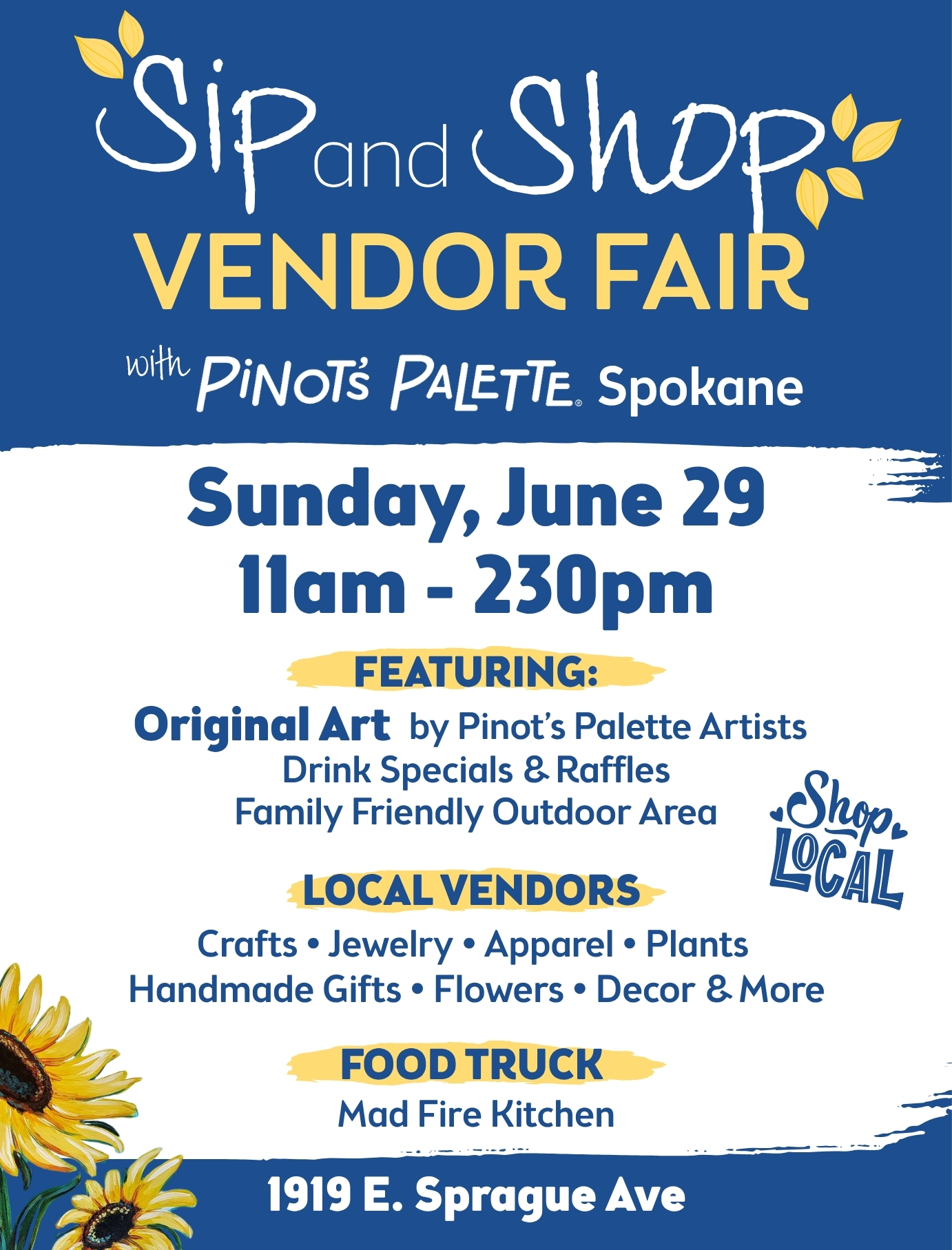 Sip and Shop Event - Pinot's Palette